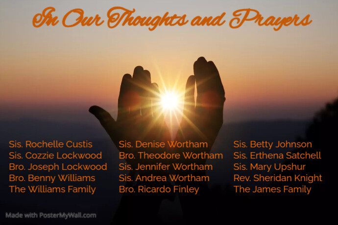 Prayer List | PosterMyWall