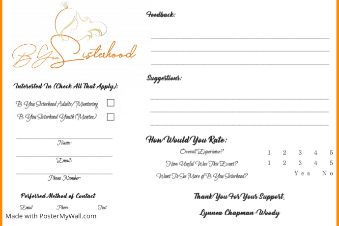 Copy of Colored Restaurant Comment Card | PosterMyWall
