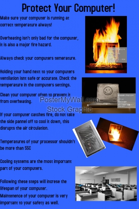 Computer fire | PosterMyWall