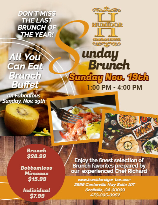 Sunday Brunch Flyer | PosterMyWall