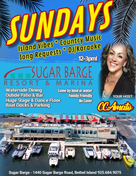 Sugar Barge Sundays with CC | PosterMyWall