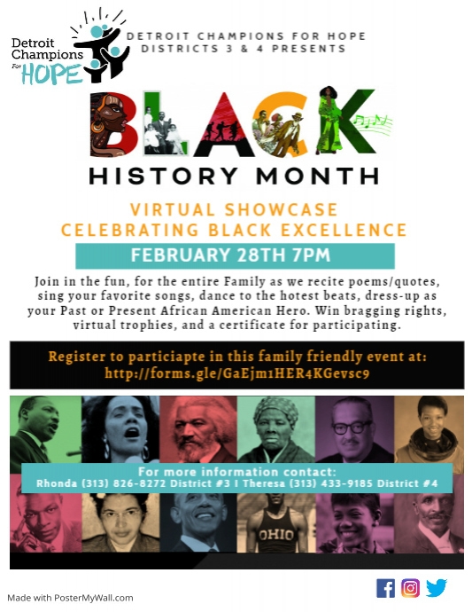 DCFH VIRTUAL Black History SHOWCASE Event Flyer | PosterMyWall