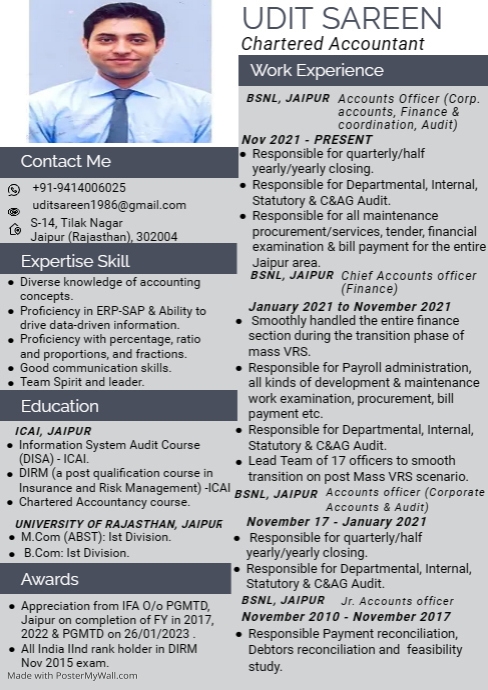 Formal Resume Template | PosterMyWall