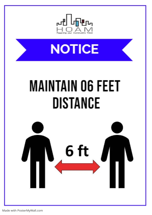 Copy of 06 Feet Distance | PosterMyWall