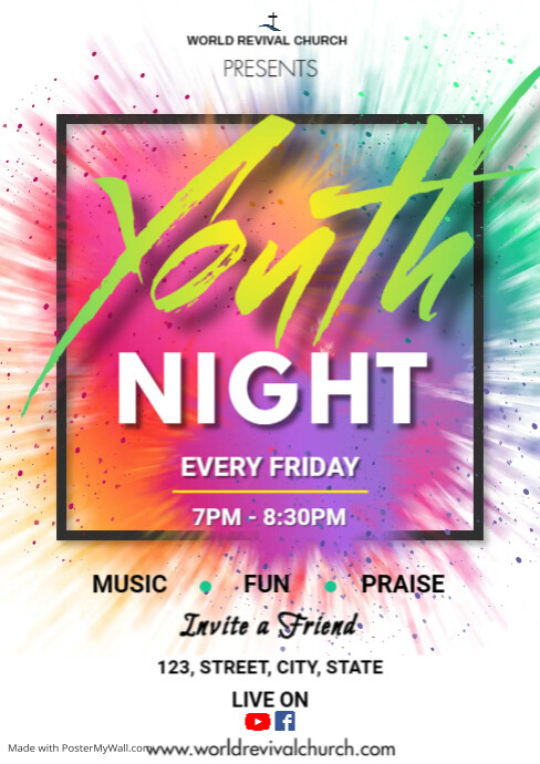 YOUTH NIGHT | PosterMyWall