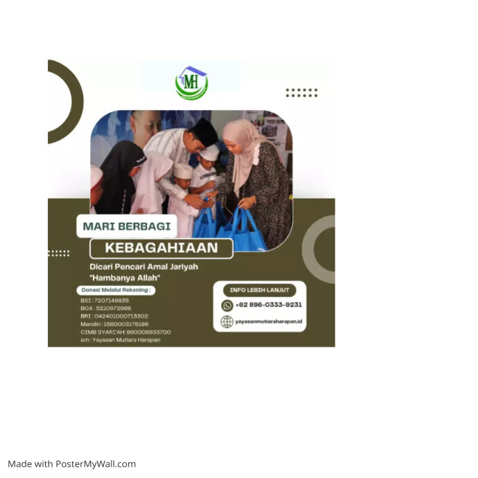BERBAGI SESAMA, CALL 0895415469536,Yayasan Mutiara Harapan | PosterMyWall