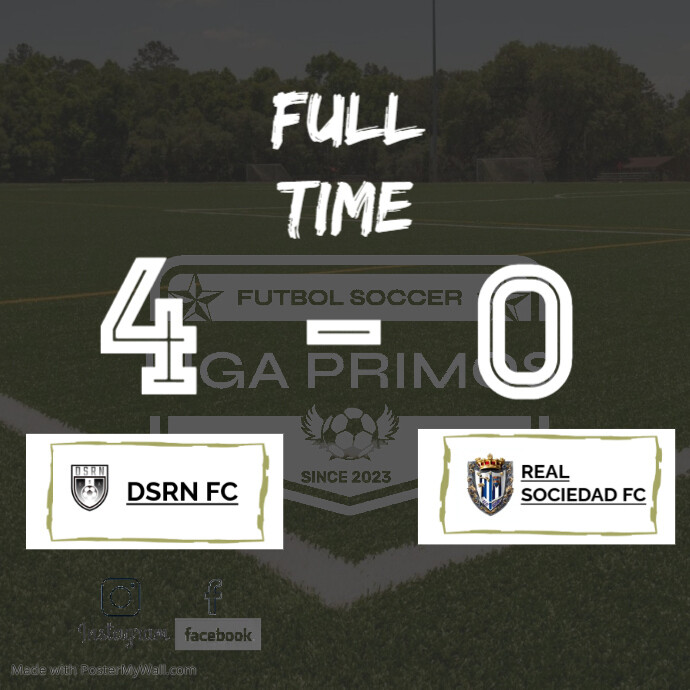 Soccer/Football Full Time Score | PosterMyWall