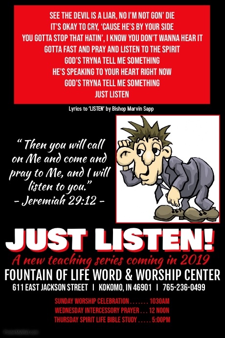 Just Listen | PosterMyWall