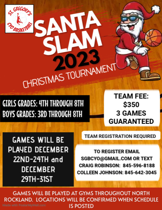 SANTA SLAM- BASKETBALL TOURNAMENT | PosterMyWall
