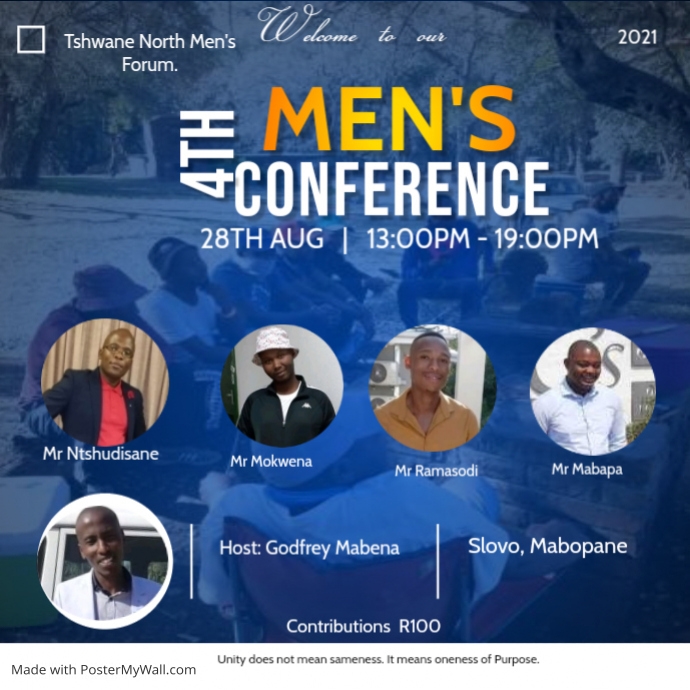 Copy of Copy of men's conference poster | PosterMyWall