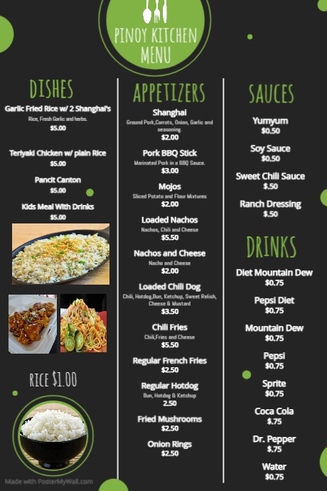 Copy of Copy of Menu (3) | PosterMyWall