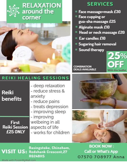 Copy of beauty and relax advertisement white and grey | PosterMyWall