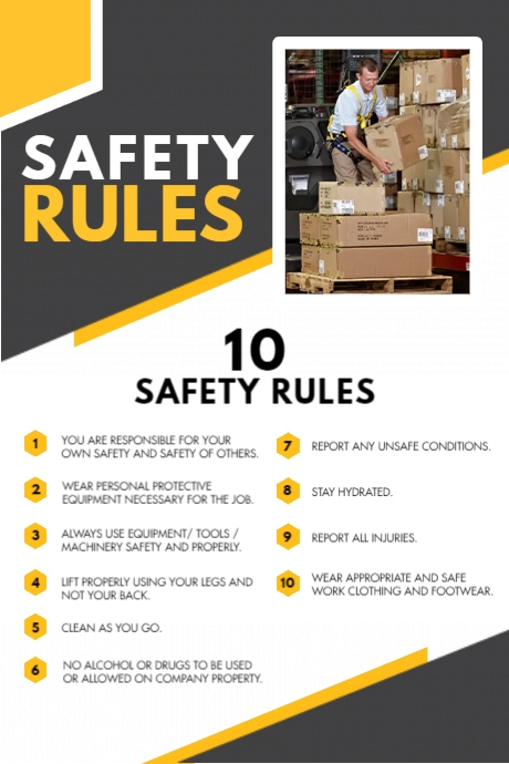Modern Construction Work Safety Guidelines Fl | PosterMyWall