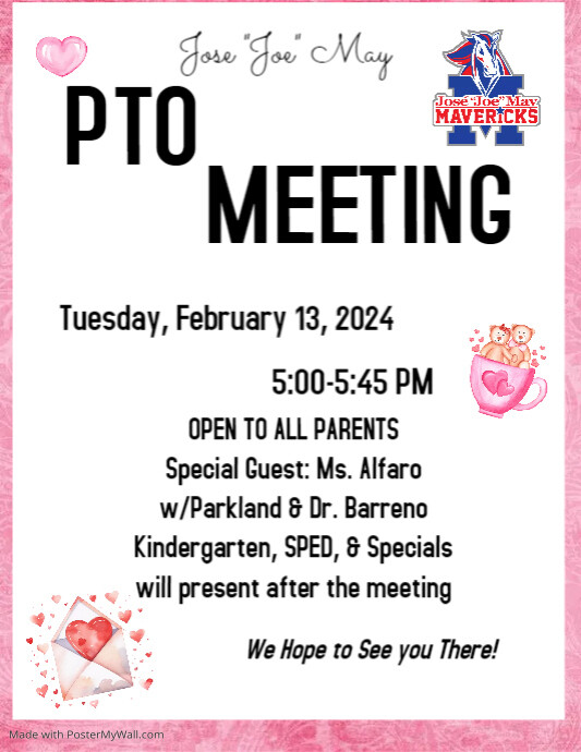 Valentines PTA Meeting Flyer | PosterMyWall