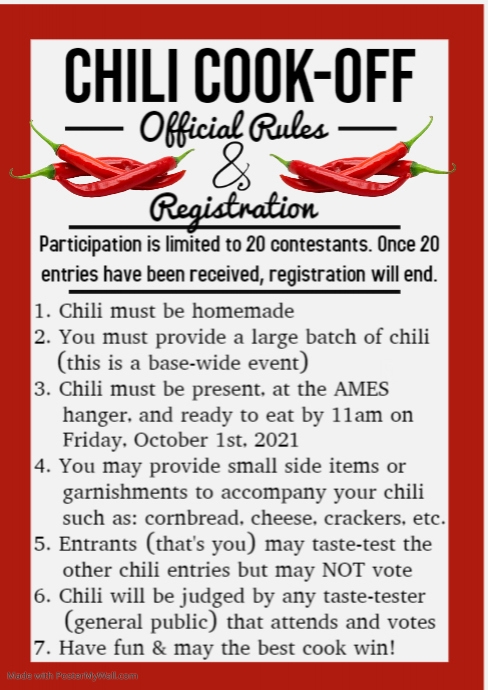 Copy of Chili Cook Off Score Rules Template | PosterMyWall