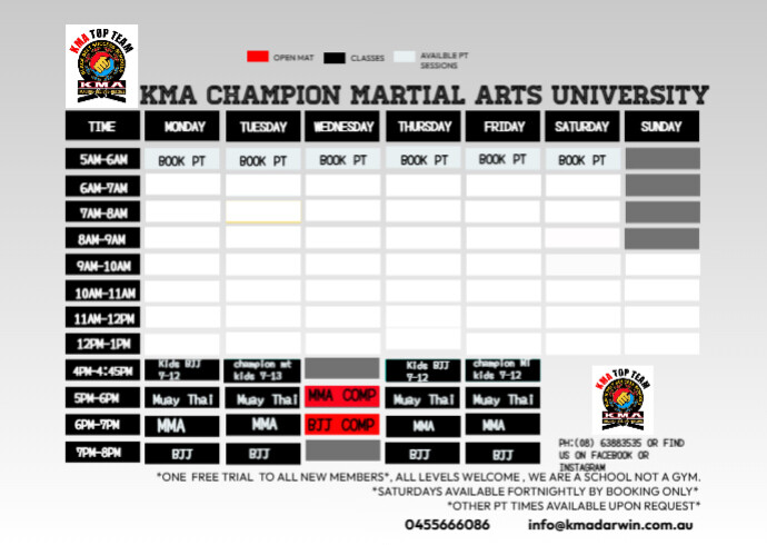 Company Timetable A6 (1) | PosterMyWall