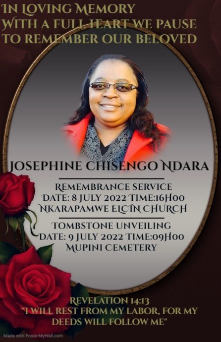 Black background Funeral Program Template | PosterMyWall