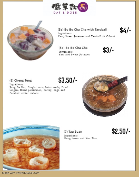 Menu 3 | PosterMyWall