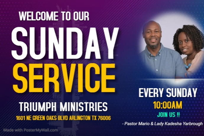 Copy of sunday service invitation poster | PosterMyWall