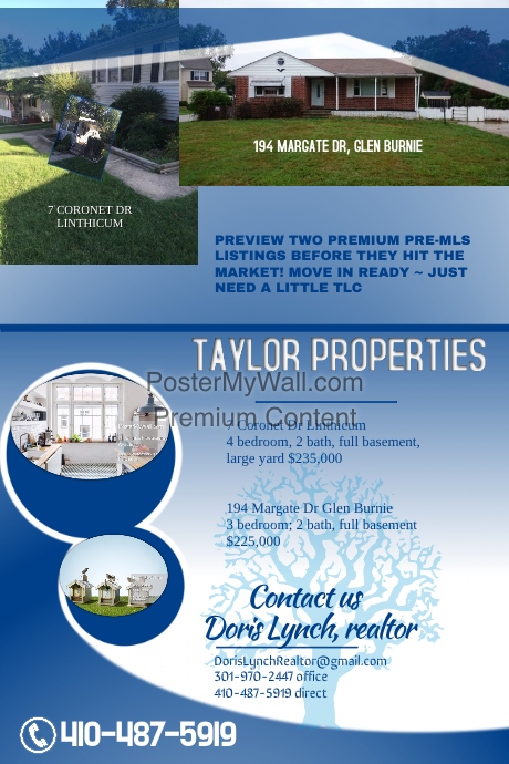 Pre-MLS Listings Anne Arundel County | PosterMyWall