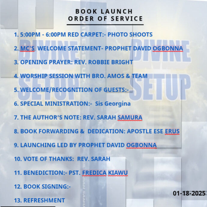 Order of services | PosterMyWall