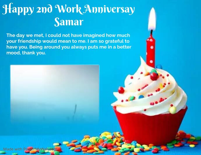 happy work anniversary day template design | PosterMyWall