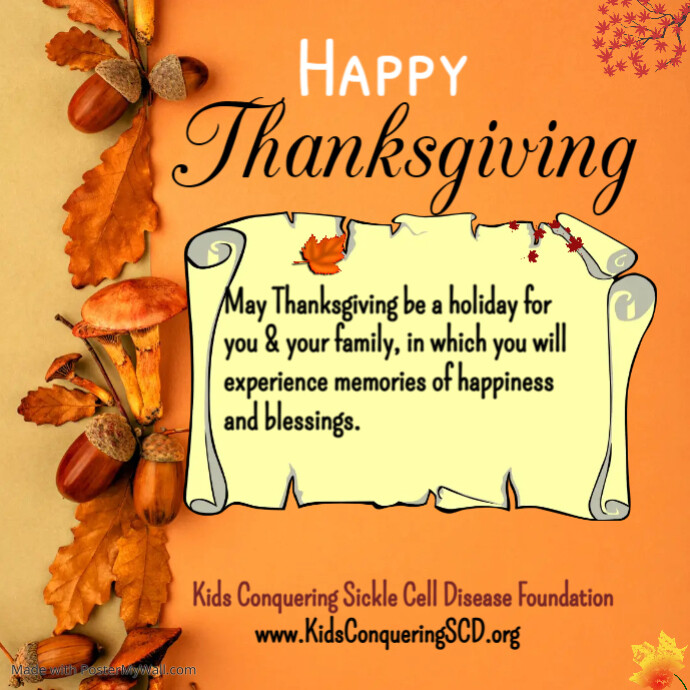 happy thanksgiving day instagram post | PosterMyWall