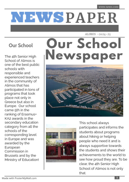 Our School Newspaper | PosterMyWall