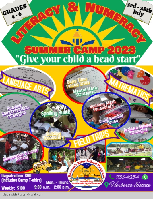 Literacy and Numeracy Summer Camp 2022 | PosterMyWall