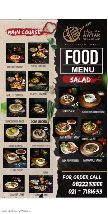 Salinan Restaurant Menu | PosterMyWall
