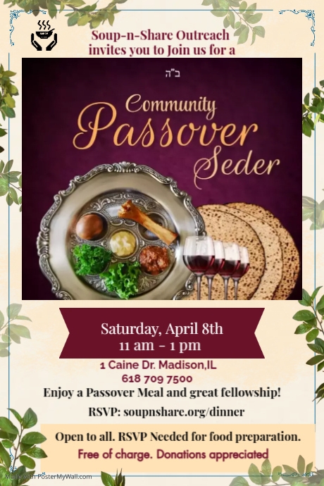 Copy of Community Passover Seder | PosterMyWall