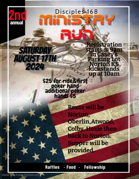 Motorcycle Poker Run event flyer template | PosterMyWall