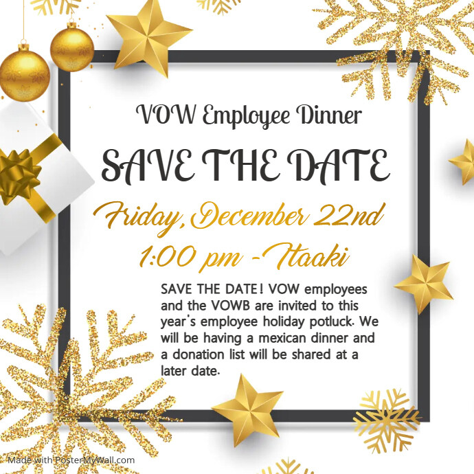 Copy of Tutskwat Holiday Dinner invite (1) | PosterMyWall