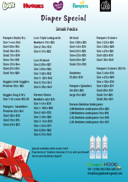 DIAPERS 2021-packs | PosterMyWall