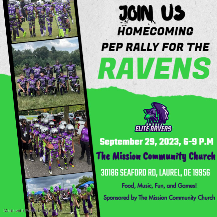 Orange homecoming pep rally game post | PosterMyWall