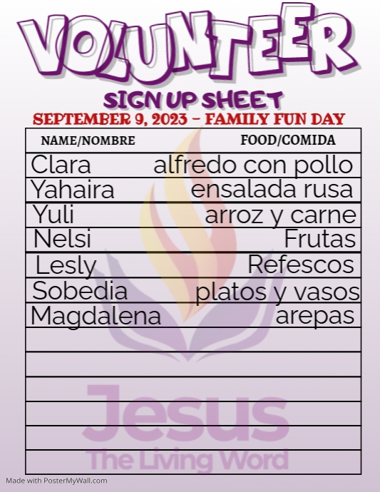 Volunteers Sign up Sheet Template | PosterMyWall