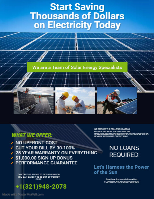 Copy of Solar Energy Company Flyer | PosterMyWall