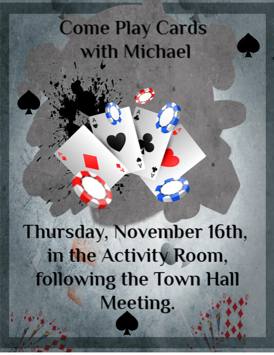 Copy of Cards With Michael | PosterMyWall