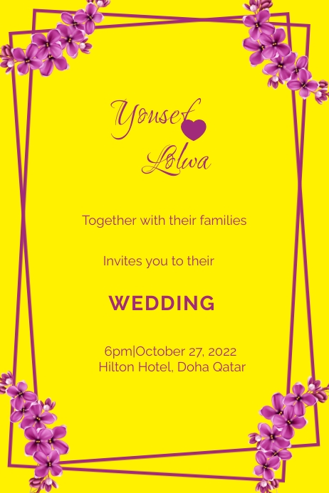 99 Wedding Invitation Template | PosterMyWall