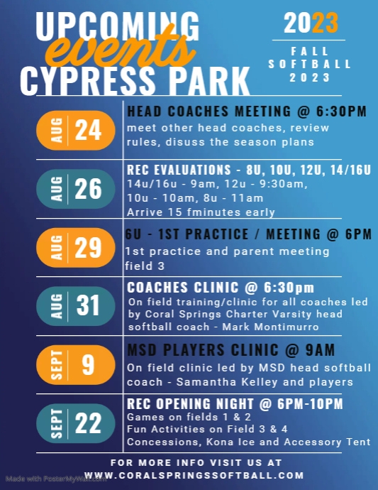 Calendar of Upcoming Events Schedule Flyer | PosterMyWall
