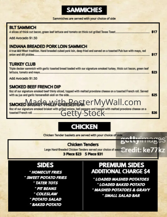 Copy of Restaurant Menu | PosterMyWall