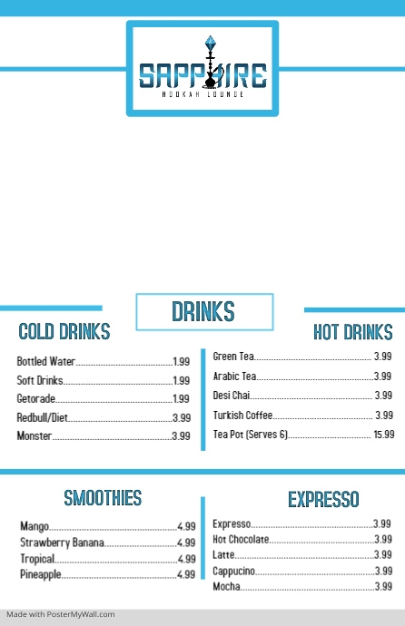 Copy of Copy of Copy of Menu | PosterMyWall