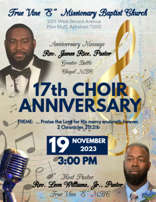 TVE 17TH CHOIR ANNIVERSARY | PosterMyWall