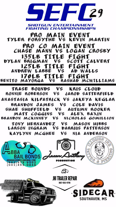 Copy of *SEFC 29 official fight Black n White | PosterMyWall