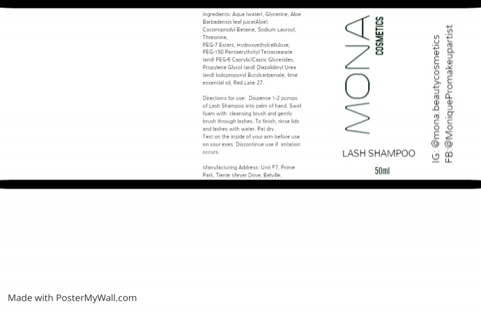 Copy of 1. FINAL MONA Lash shampoo Label | PosterMyWall