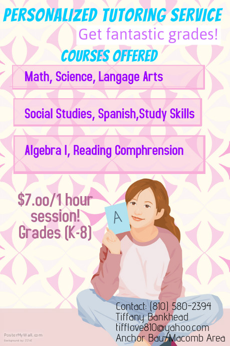 Tutoring Services :) | PosterMyWall
