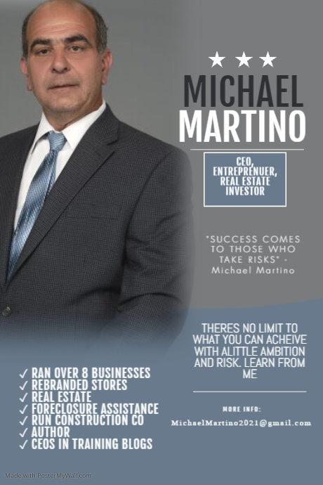 Copy of Michael Martino campaign | PosterMyWall