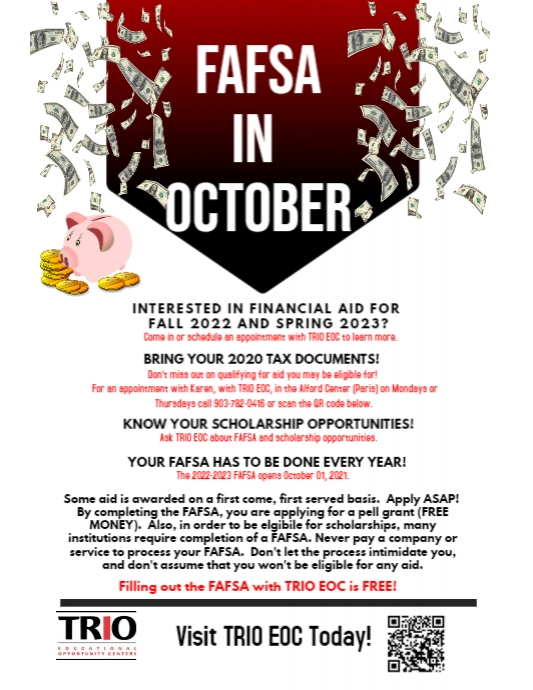 Copy of KB AC Flyer for FAFSA in Oct '21 | PosterMyWall