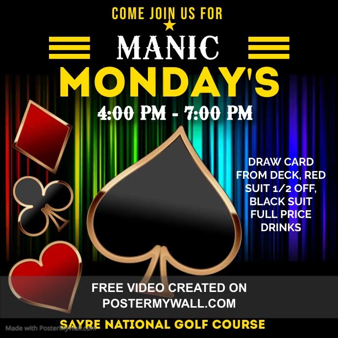 MANIC MONDAY'S FLYER | PosterMyWall