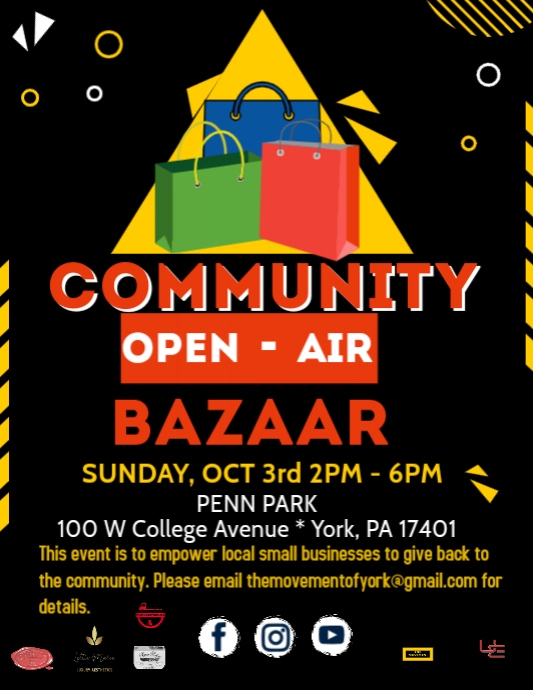 Copy of RGB Vendor Pop Up Shop Flyer Template | PosterMyWall